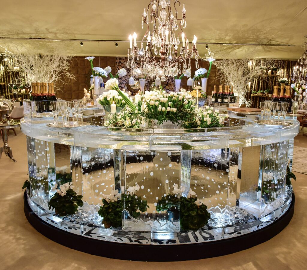 St Moritz Sports Theme Party With Seafood Carved Ice Bar | At Home Catering